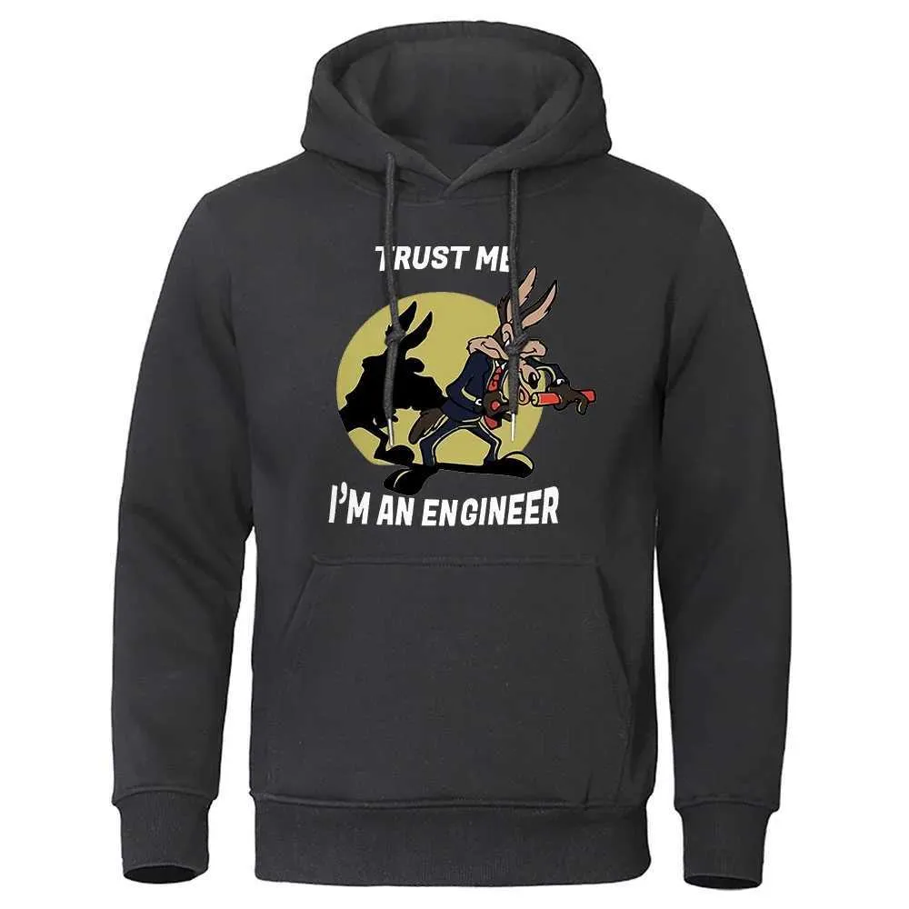 Engineer Trust Me Hoodie - Casual Round Neck Long Sleeve Oversized ...