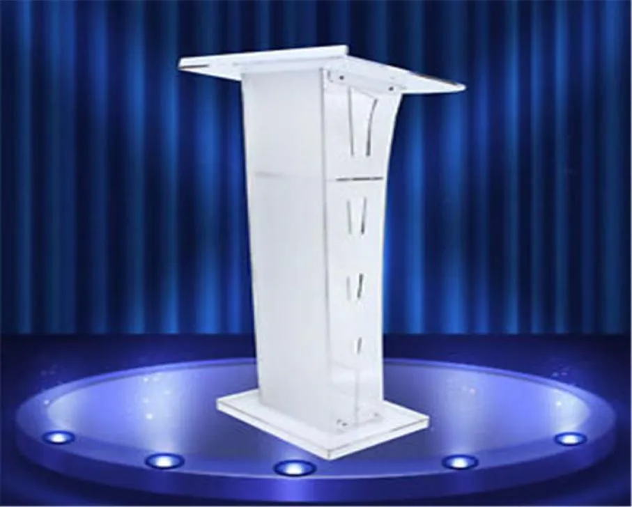 Clear Acrylic Lectern Podium With Plexiglass Pulpit And Crystal Towers ...