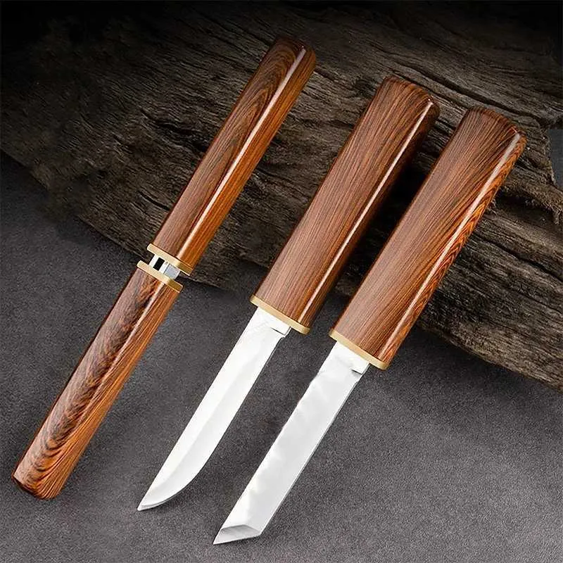 2 In 1 Dual Blade Outdoor Cooking Knife Stainless Steel Survival Multi ...