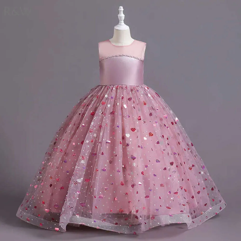 Cute Pink Lace Princess Dress 4t For Little Girls With Jewel Neckline ...