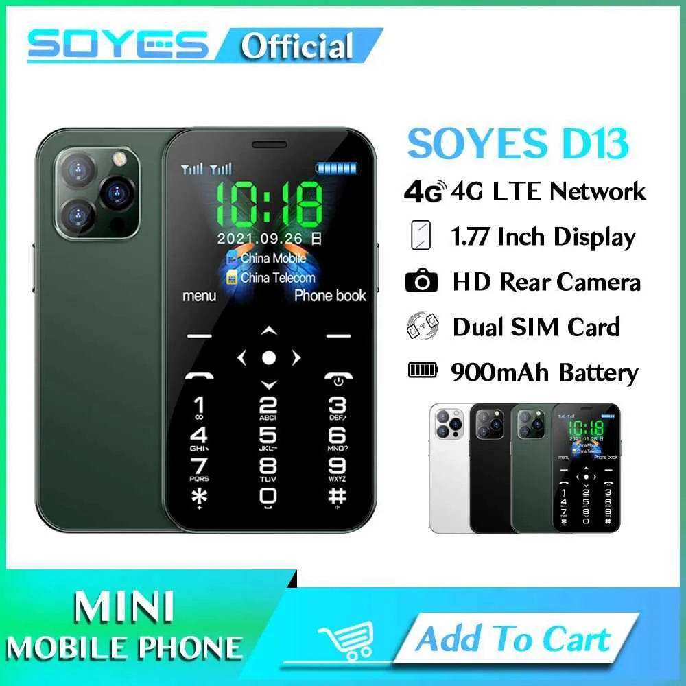 Mini 4G Dual SIM Phone - SOYES D13, 900mAh, Type-C Charging, SOS Button ...