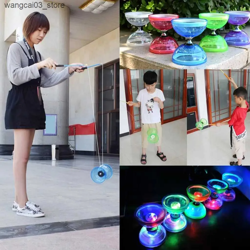 LED Light Up Diabolo Yoyo - Triple Bearing Chinese Yoyo for Kids ...