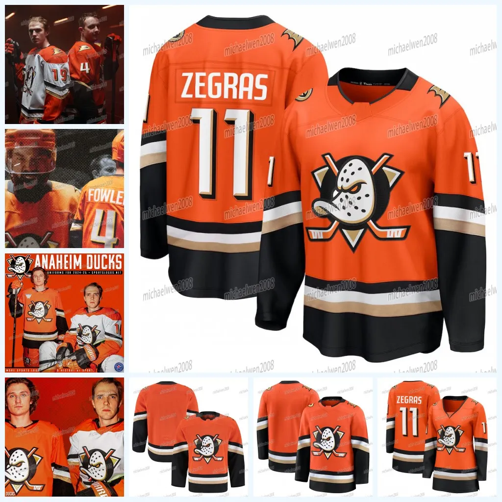 Anaheim Leo Carlsson 2024 25 Ducks Jerseys Frank Vatrano Trevor Zegras ...
