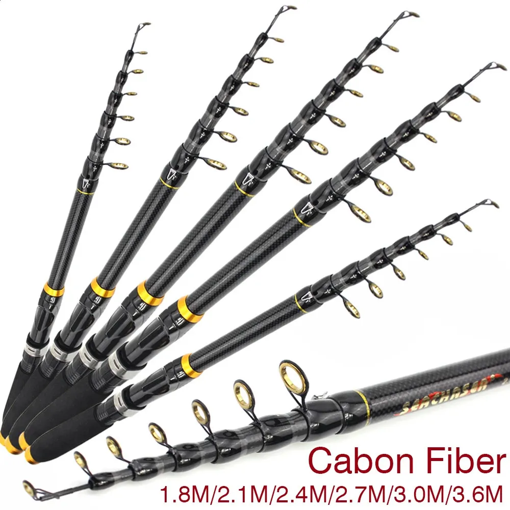 Portable Telescopic Lamiglas Fishing Rods With 5 Layer Design, 1.8m 3 ...