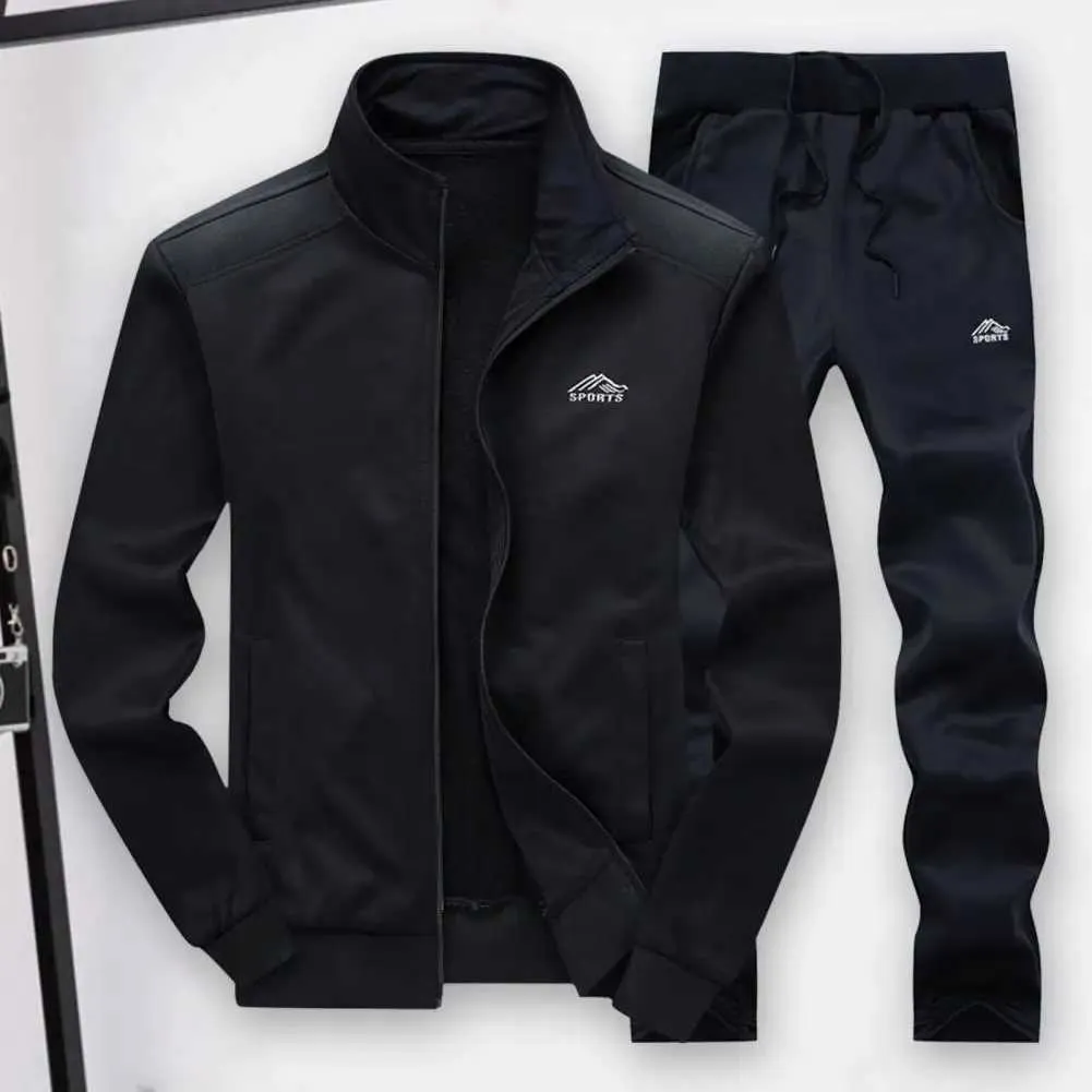 Oversized Men's Tracksuit Set - 4XL Casual Baseball Sweatsuit Jogging ...