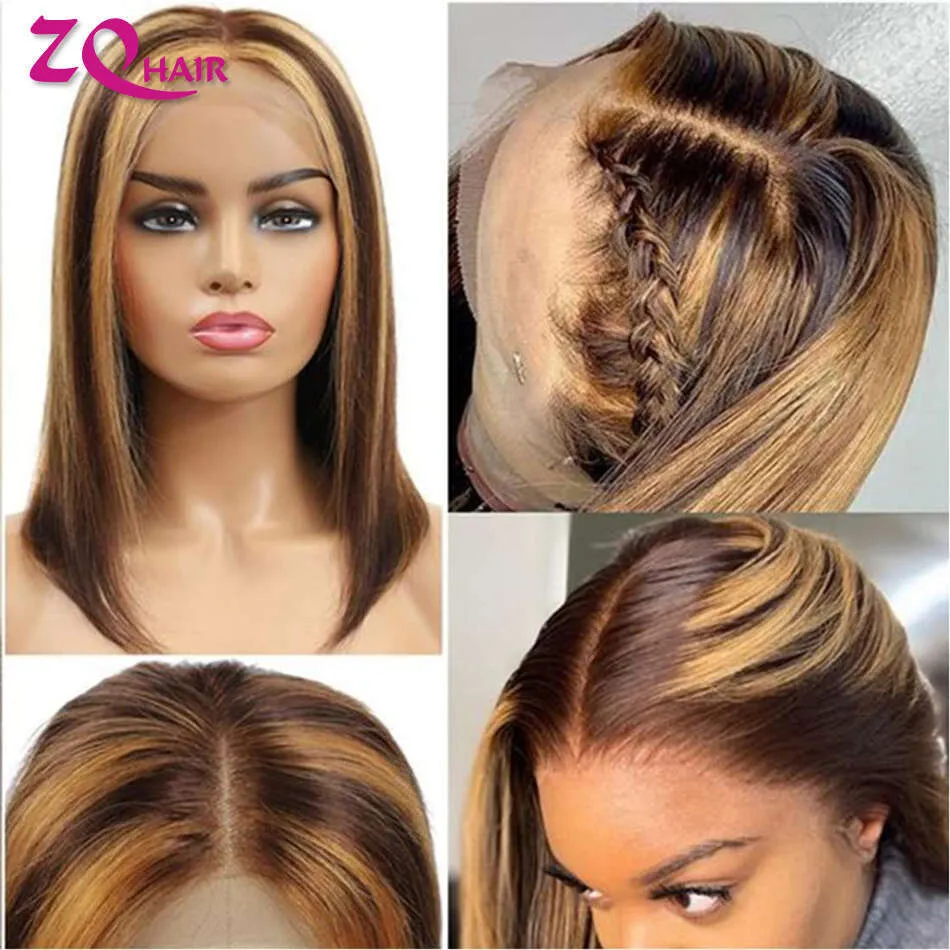 Human Hair Bob Wig with 13x4 HD Lace Front | Straight | Brazilian ...