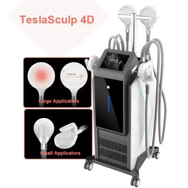 Teslasculpt EMS Sculpting Machine 4 Handles, Portable, Muscle Building ...