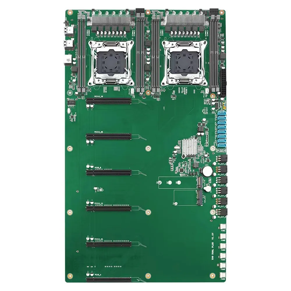 X99 Dual Socket Water Cooled Motherboard With 6 GPU LGA 2011 3, Dual ...