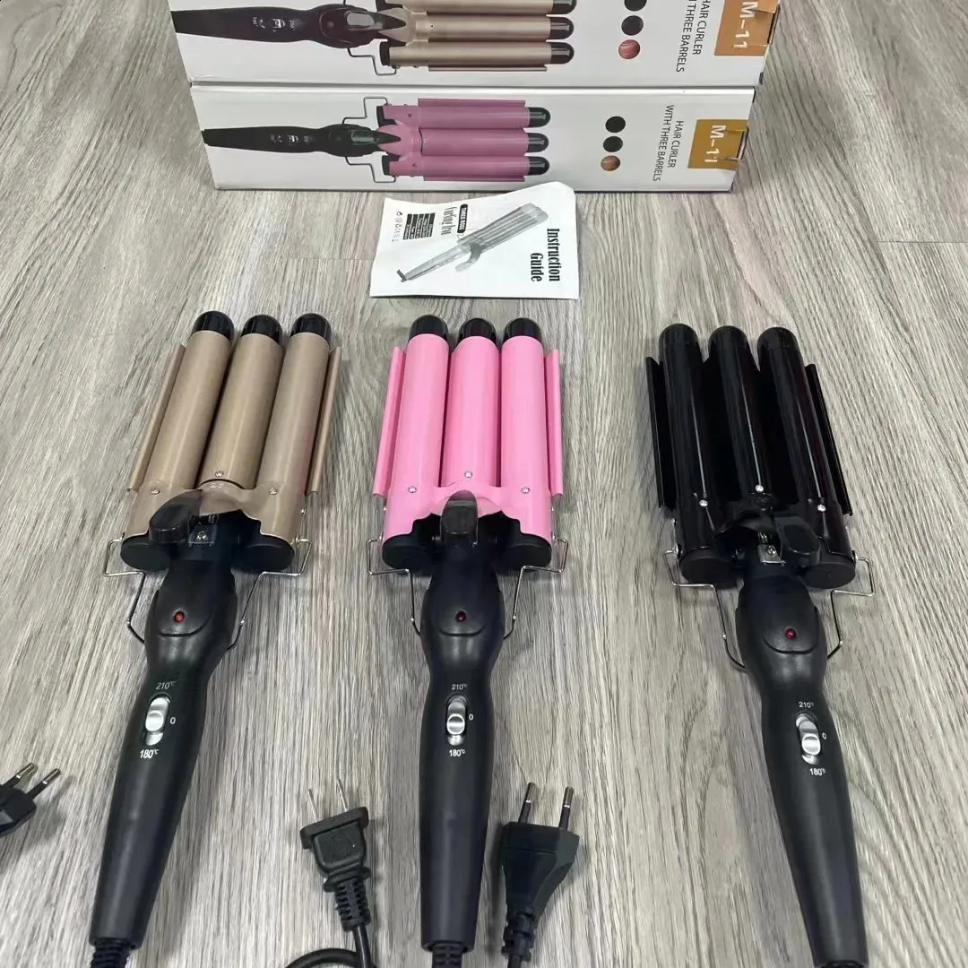 Korean Curler Ripple Three Tube Electric Splicing Iron Ceramic ...