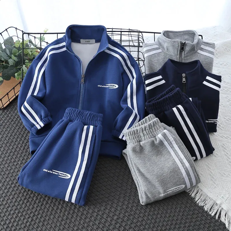 Boys Hoodie And Jogger Set: Spring Striped Kids Tracksuit | Children's ...