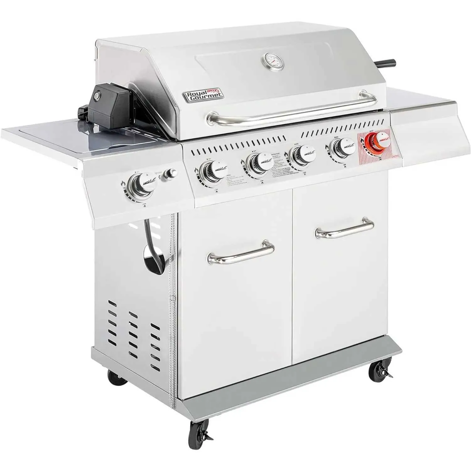 GA5404S 5 Burner Propane Gas Grill With Side Burner Stainless Steel ...