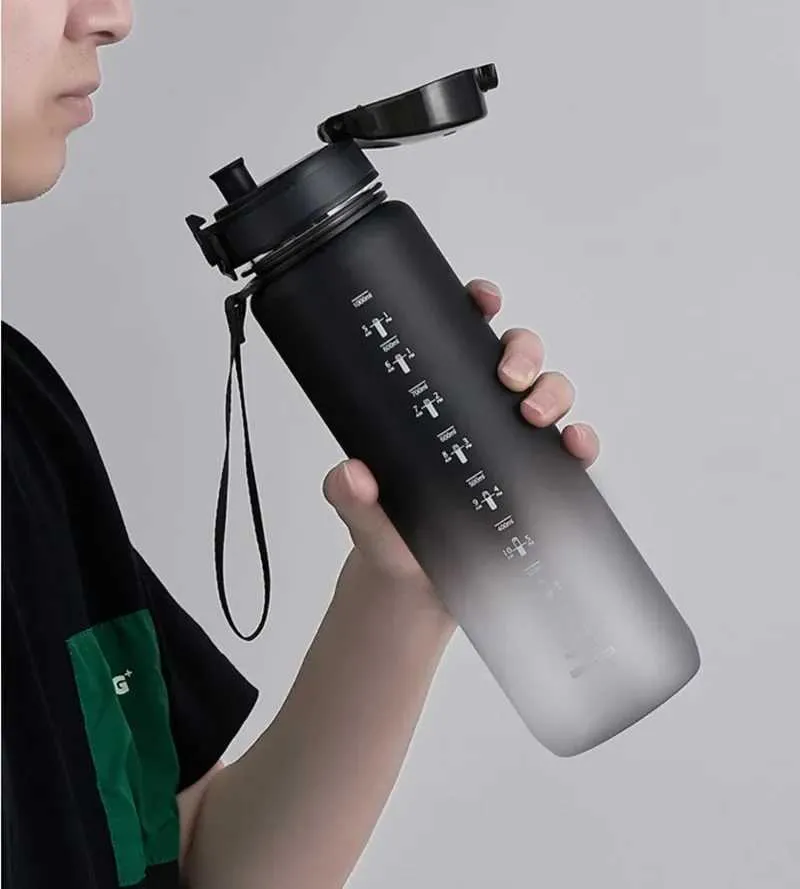 1 Liter Water Bottle: Portable Plastic Hydration Container, 64 Oz ...