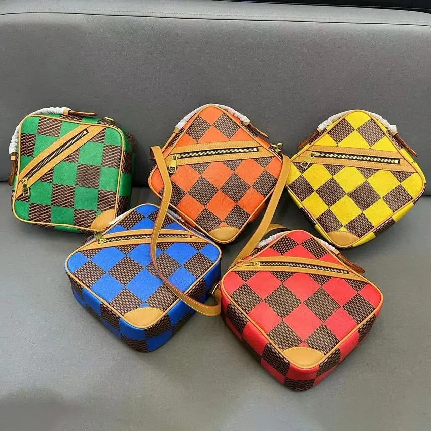 Designer Checkerboard Fashion Handbag Tote Bag Checkered Square Bag ...
