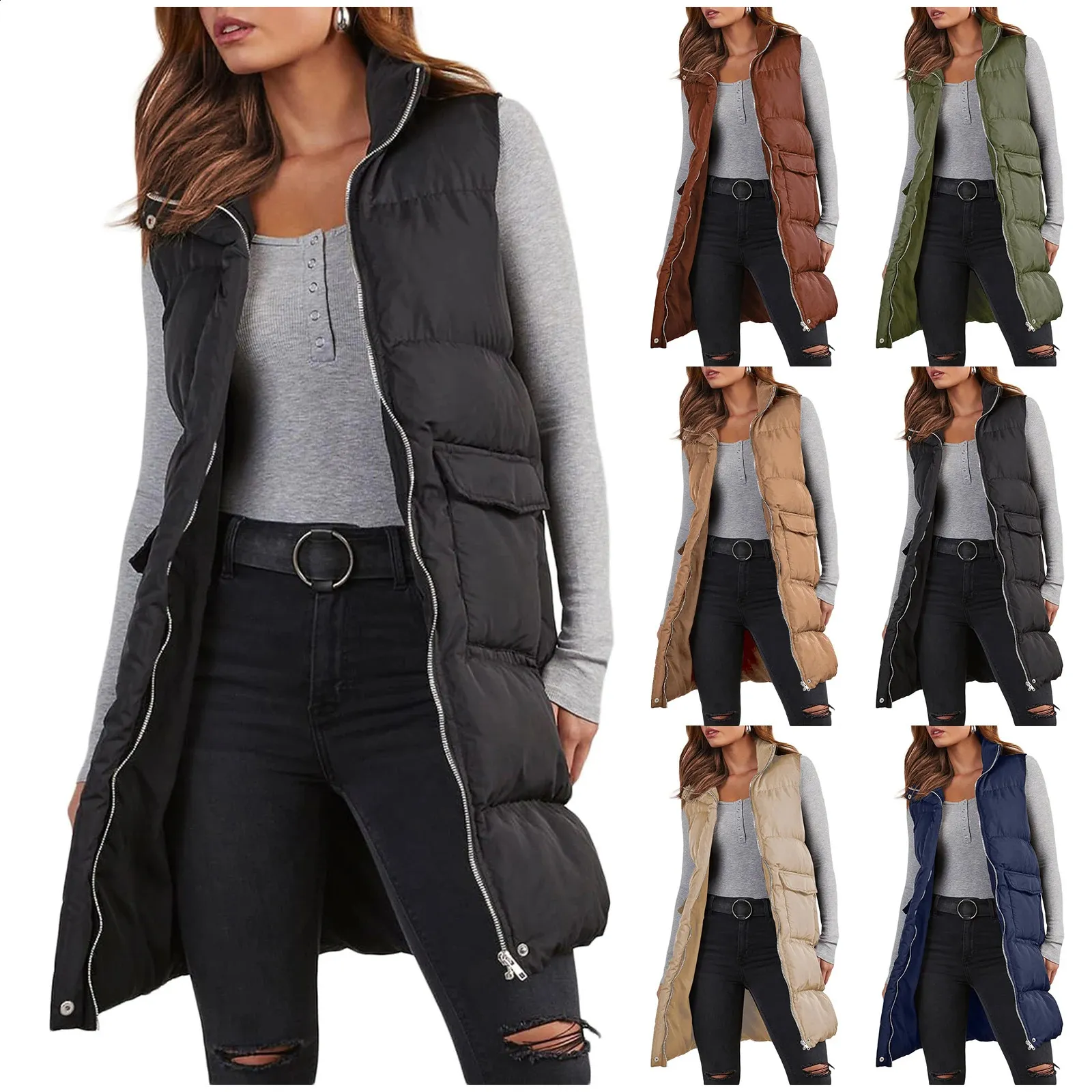 Long Sweater Vests For Women Hooded Sleeveless Jacket: Long Hooded ...