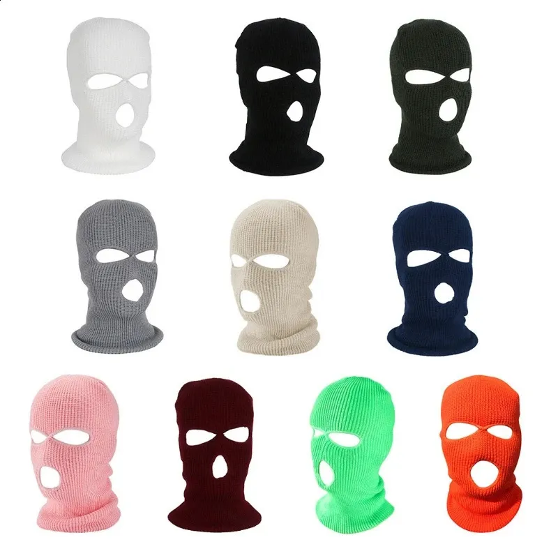 Women's Neon Knitted Full Face Mask - Ski, Cycling, Winter Warmth ...