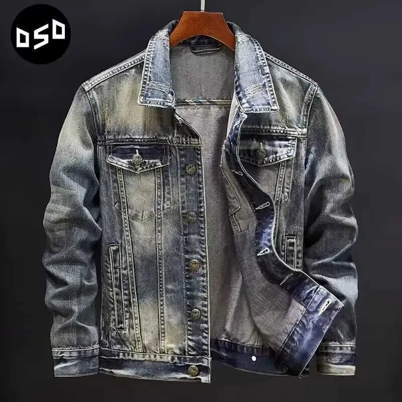 Men's Slim Fit Denim Jacket - Casual, Full Matching, Autumn Style from ...