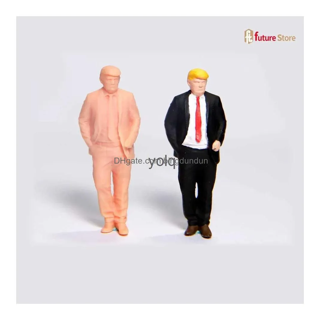 Trump Standing Miniature Figure - Diorama Scene Props, Creative Photo ...