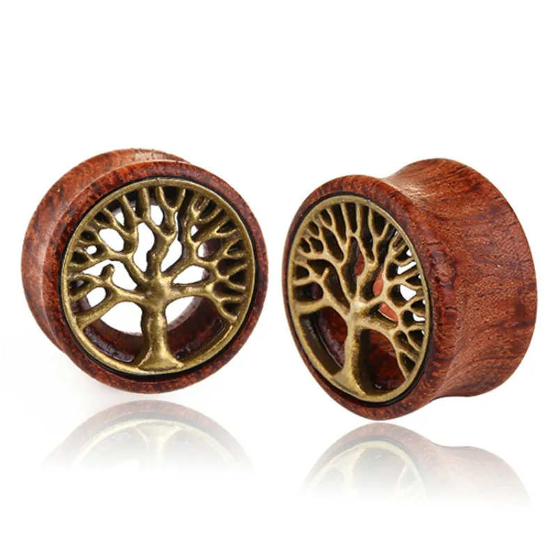Earrings Tunnels Wood Tree Of Life Gauges Plugs:... From Harrypotter ...