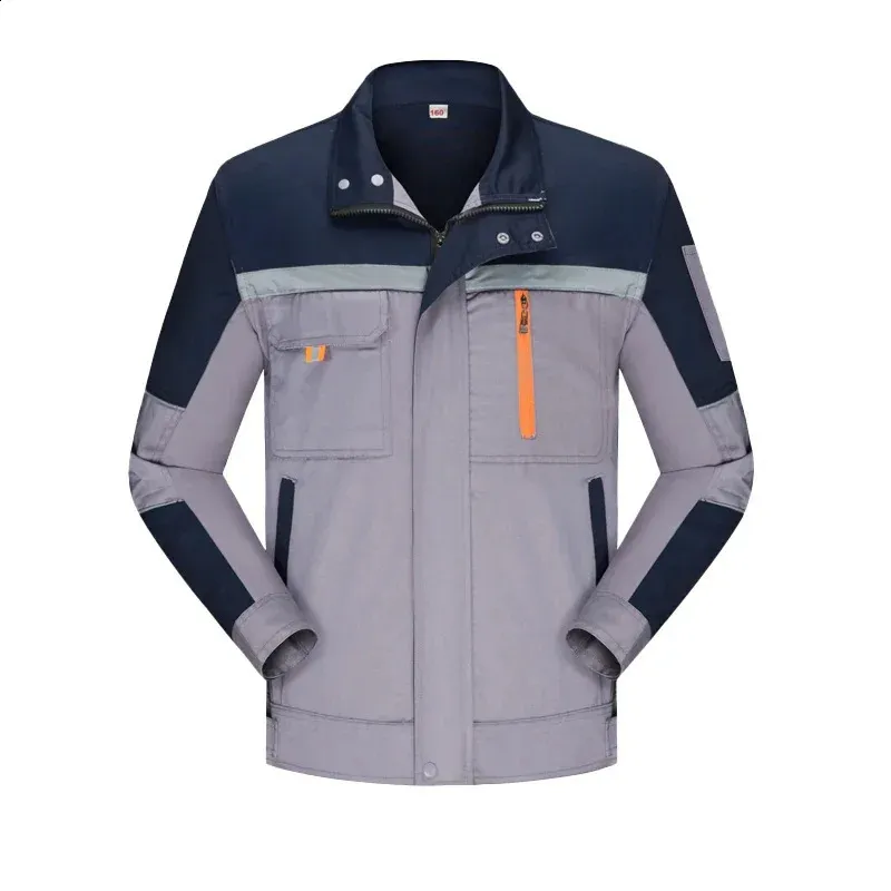 Men's Long Sleeved Work Shirt Uniform Lapel Workwear Motor Mechanical ...