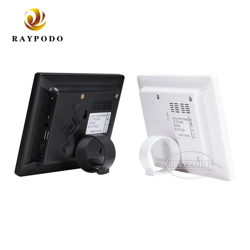 1 LED Digital Photo Frame with Video Playback - Acrylic Black/White ...