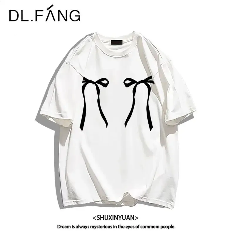 Womens Loose T-Shirt: Premium Cotton, Retro Y2k Print, Short Sleeve Top ...