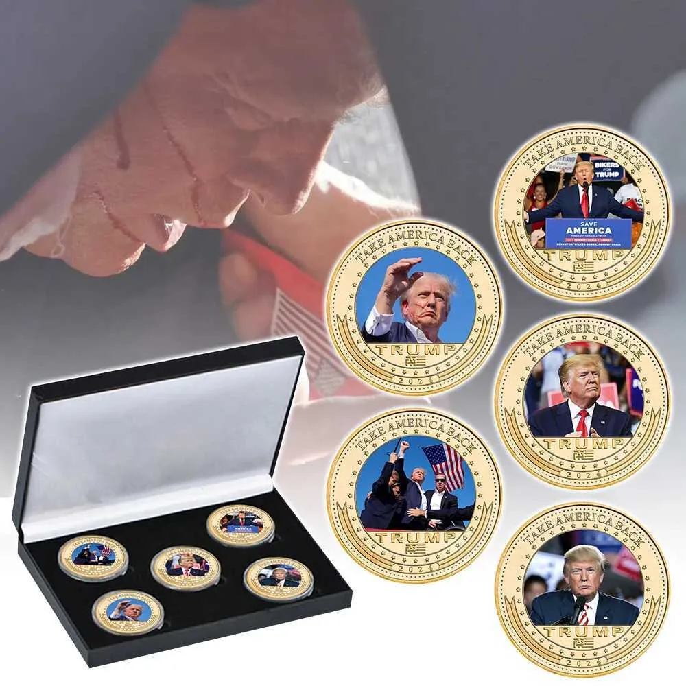 Donald Trump Campaign Attack Commemorative Challenge Coin Series Set ...