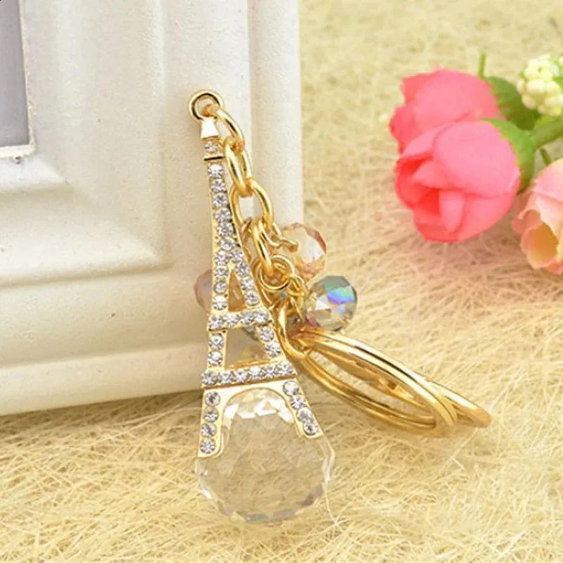 Eiffel Tower Crystal Keychain Korean Jewelry For Gold Hand Bag ...