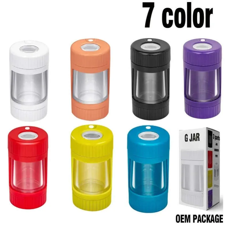 Glow Bottle Storage LED Jar Container 12565mm with Magnifying Glass ...