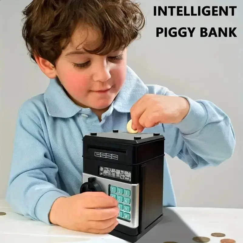 Mini Electronic Piggy Bank With Password, Counter, Code, And Key Lock ...