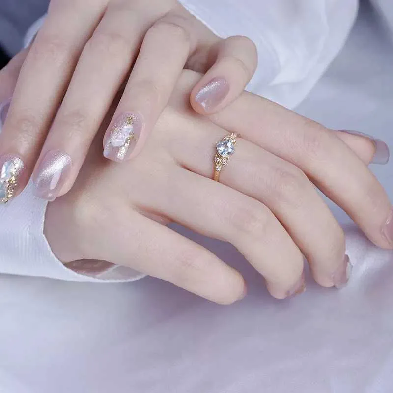 Gold Plated Copper Purple Diamond Zircon Ring for Women - Engagement ...