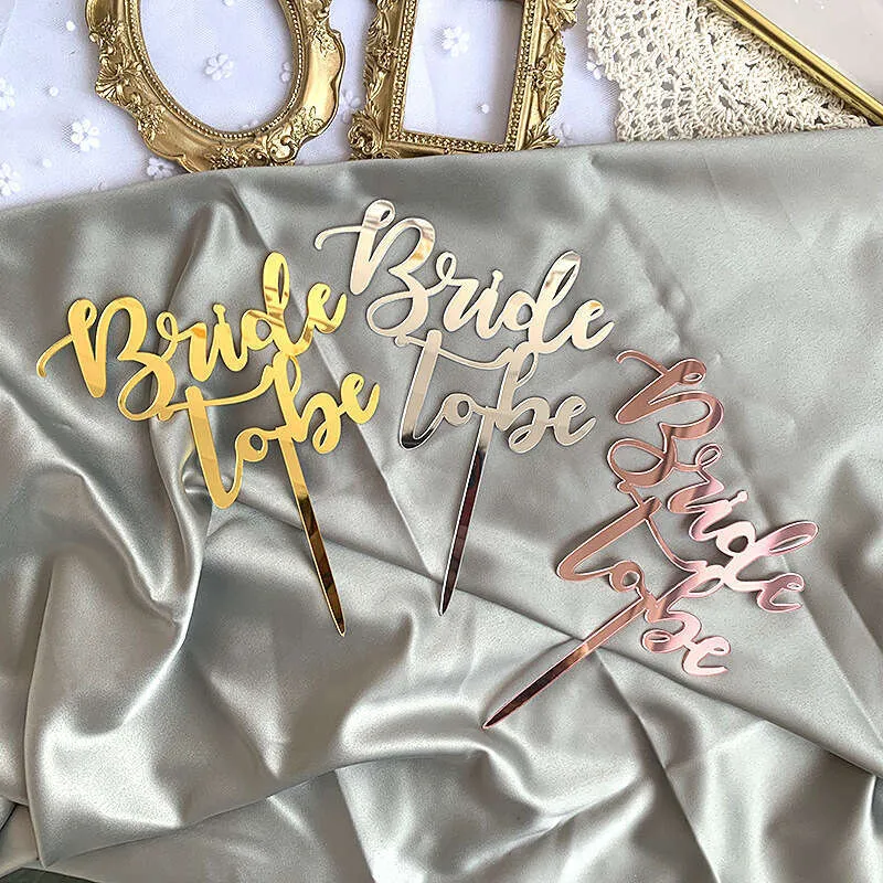 Rose Gold Acrylic Cake Topper: Bride To Be Celebration! Premium Quality ...