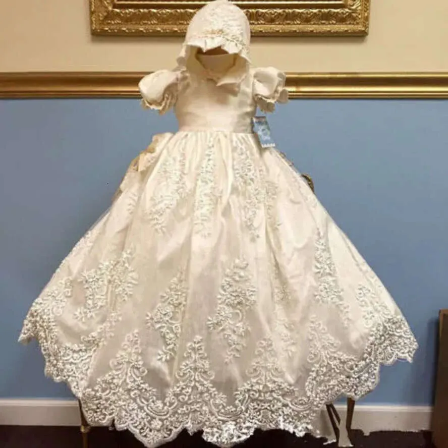 Infant Baptism Dress Ivory Lace Applique Gown With... From ...