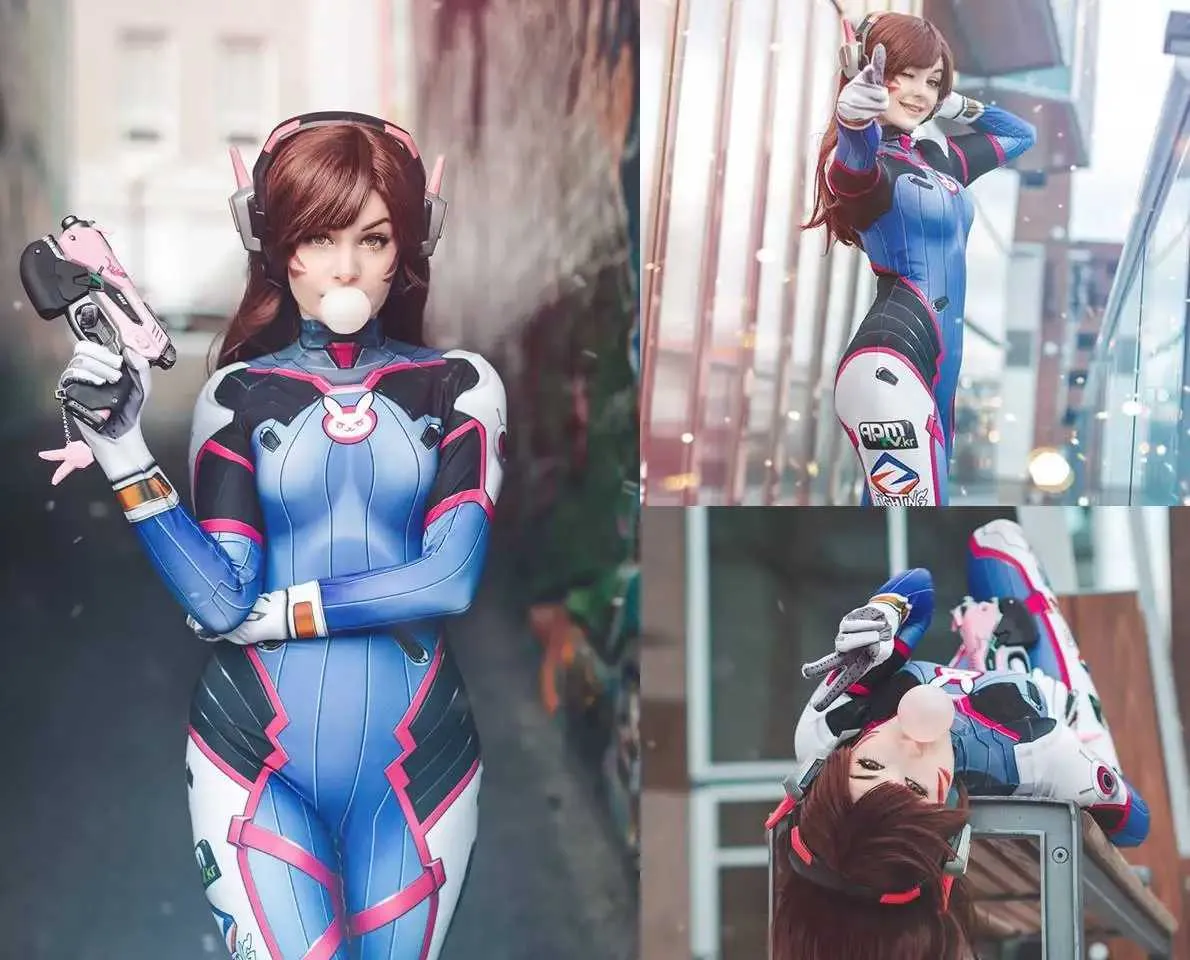 Catsuit Kostümleri Kadın D.Va Cosplay Geliyor Zentai Suit DVA Hallown ...