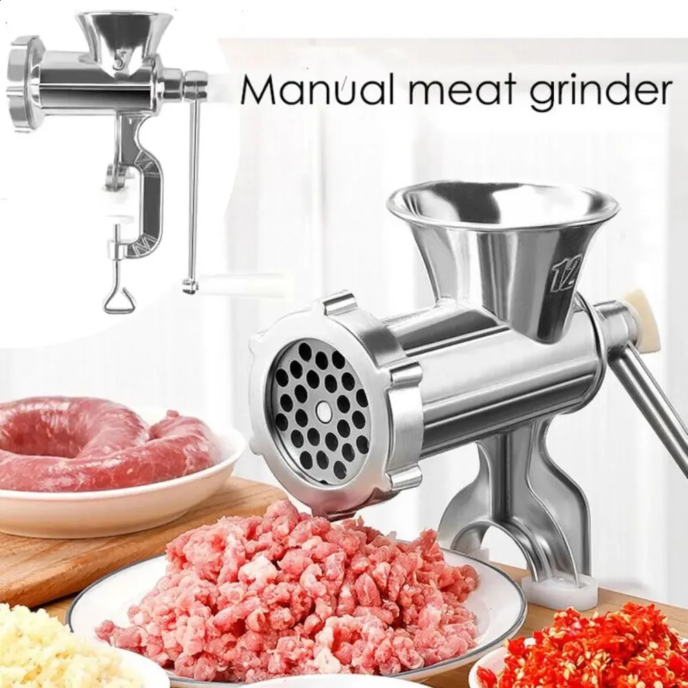 Adjustable Hand Operated Kitchen Meat Mincer Mincer With Heavy Duty ...