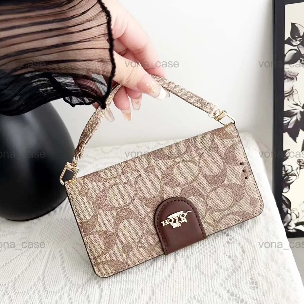 IPhone Case Wallet With Chain Leather Card Holder Handbag For IPhone 16 ...