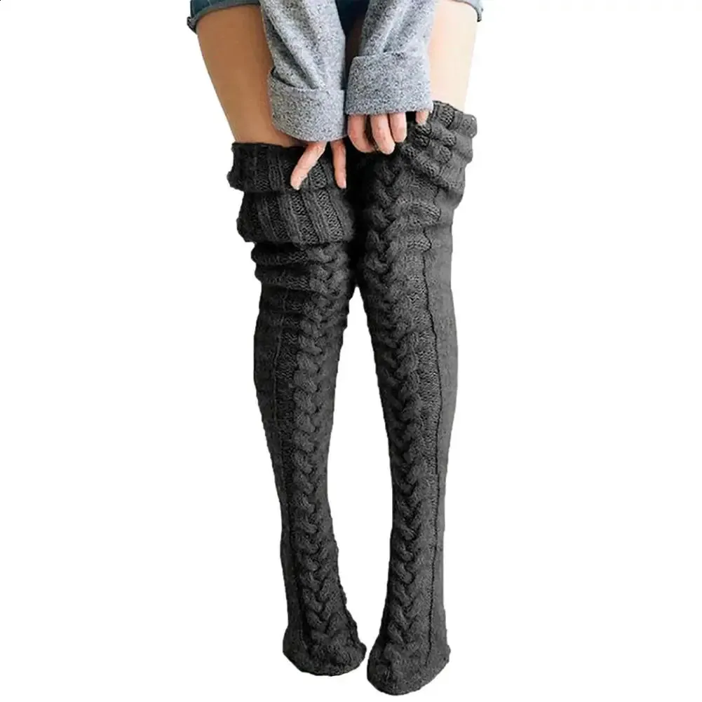Women's Extra Long Wool Knit Warm Boot Socks - Cozy & Thick for Winter ...