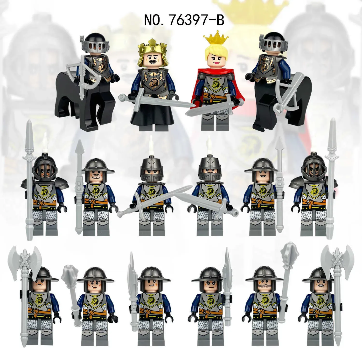 Medieval Mannequin Lion Knight Troop Vs. Grizzly Bear Army Building ...