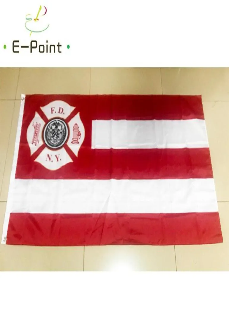NY Fire Department FDNY Flag 35ft/90cm/150cm Polyester Red Banner For ...