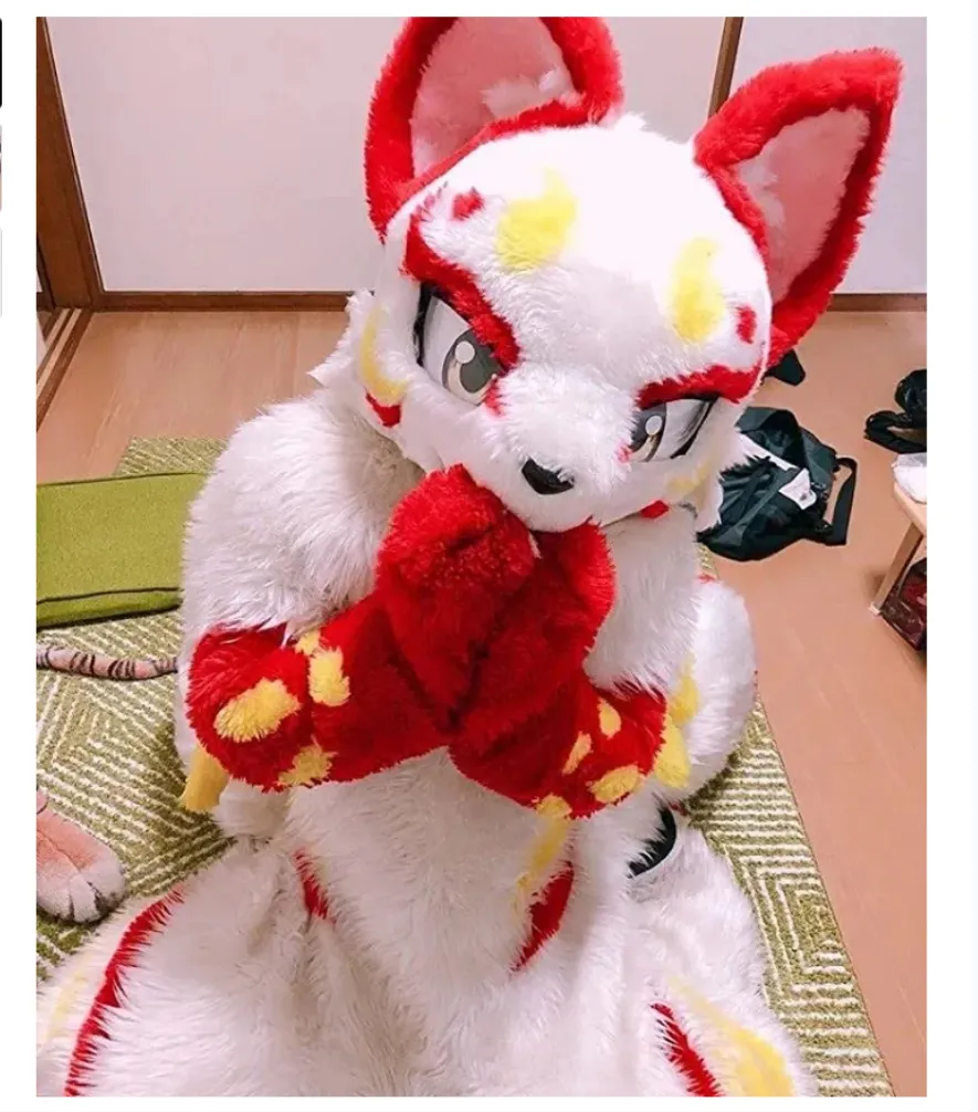 2025 White Cat Mascot Japanese Cat Fursuit For Teenagers Full Furries ...