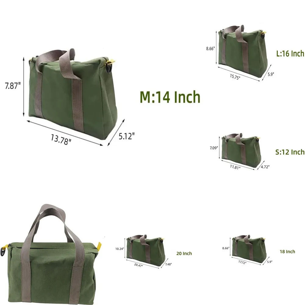 Optimized Product Title: Heavy Duty Wide Mouth Canvas Tool Tote Bag For ...