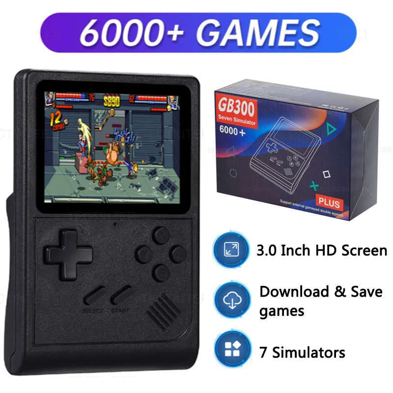 Portable Retro Game Console - 6000+ Games, AV Output, 3-inch Screen ...