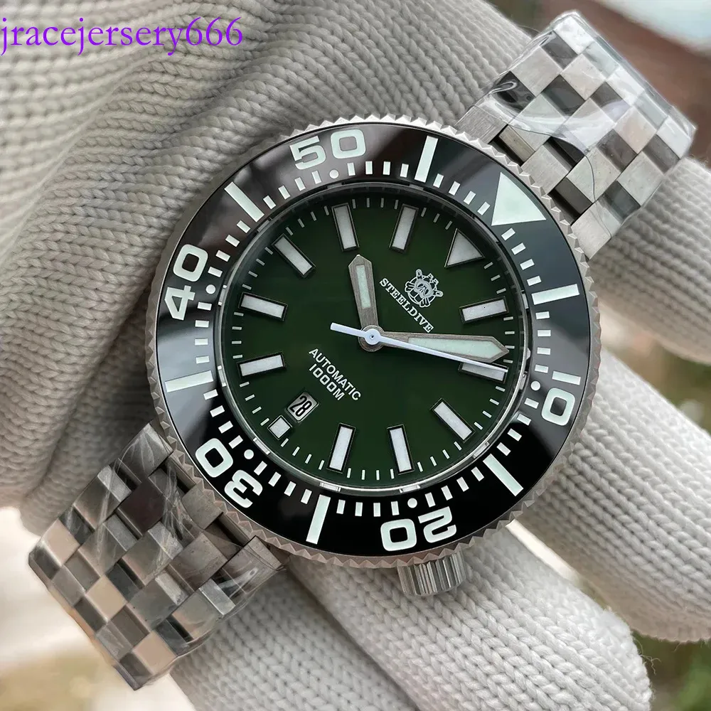 Dive Watch STEELDIVE SD1976P Puck Sapphire Crystal Swiss Luminous 1000M ...