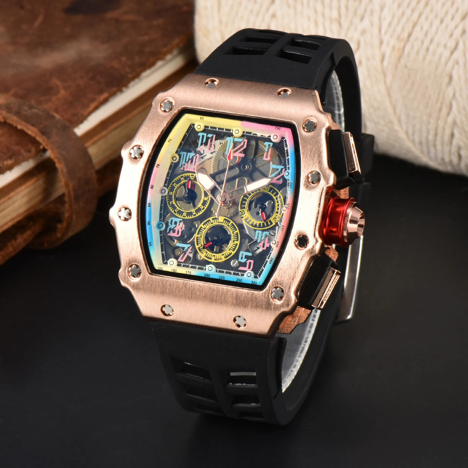Unique Wine Barrel Inspired Business Watch With Hollow Design And ...