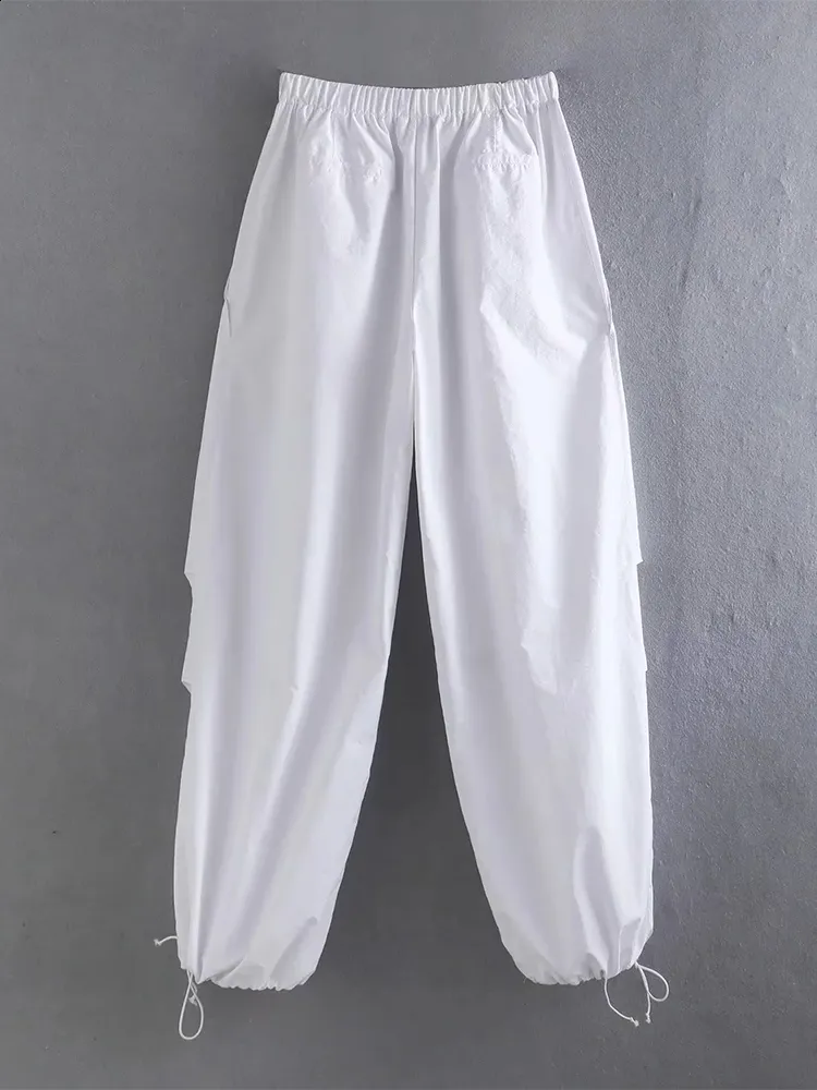 Willshela Womens Fashion Parachute Cargo Pants Retro Jogging Trouser ...
