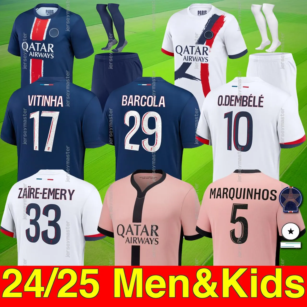Marmas Paris Usa Soccer Uniform For Kids Player Version With 24 25 ...