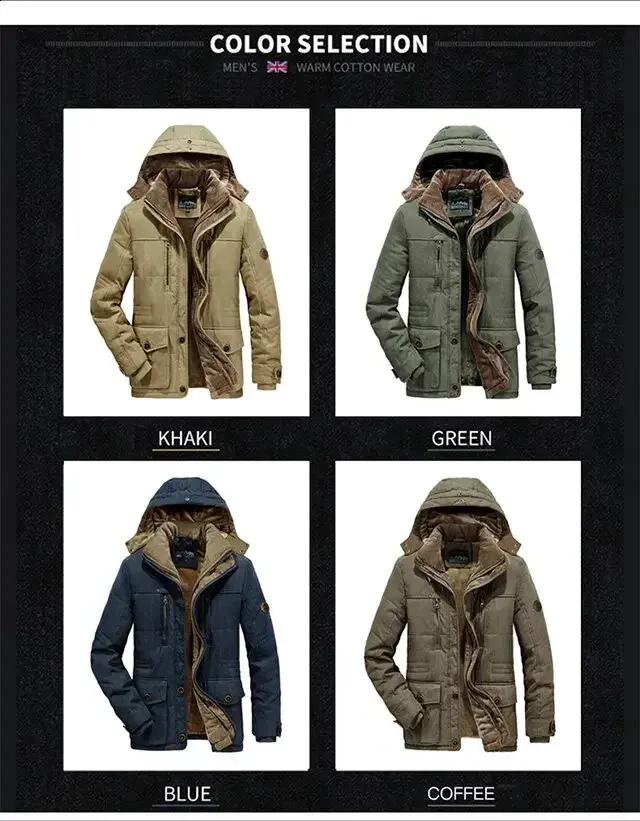 Premium Warm Hooded Mens Parka Jacket - Waterproof & Windproof, Best ...