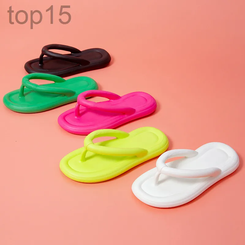 Bulk Summer Slippers Candy Color Beach Flip Flops Ladies Lightweight ...