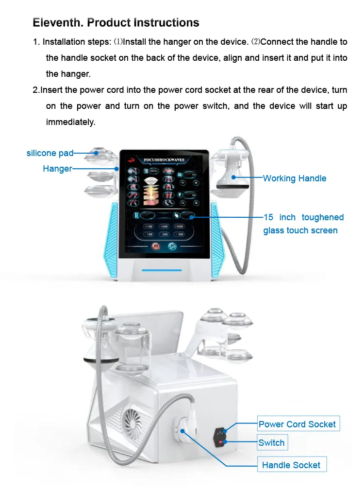 Portable FSWT Body Sculpting Massage Machine For Pain Relief, Muscle ...