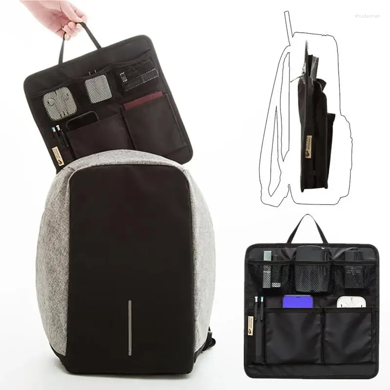 Multi-Functional Travel Bag: Cosmetic Backpack Insert Storage Organizer ...