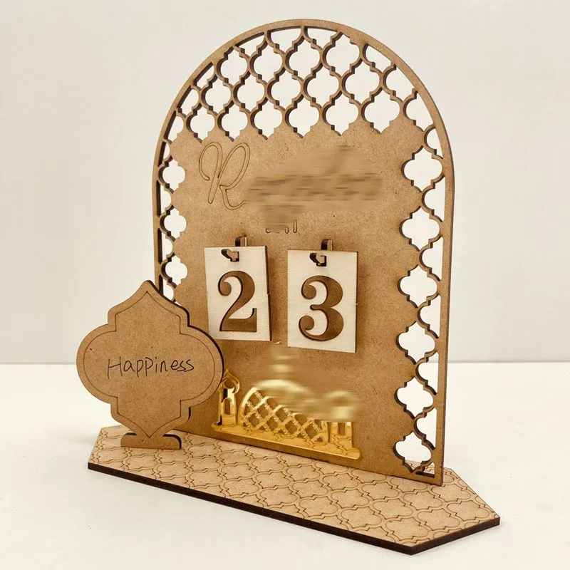 2025 Ramadan Countdown Desktop Calendar Wooden Ornaments For Muslim ...